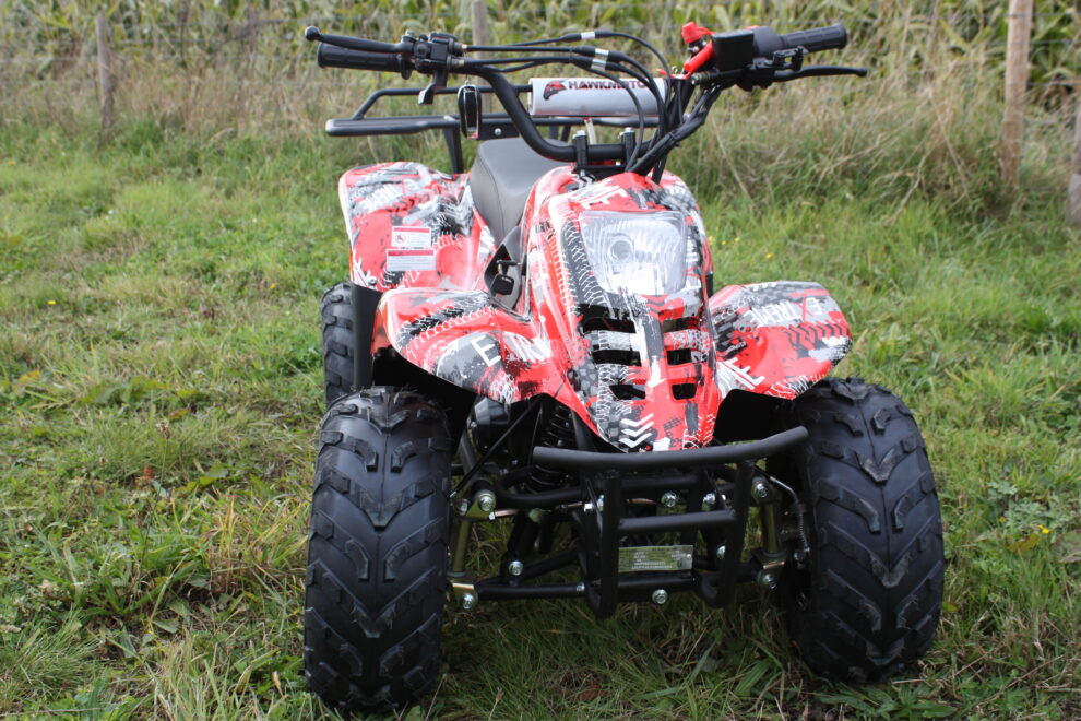 Hawkmoto Boulder 110cc Kids Quad Extreme Red - Outside Play