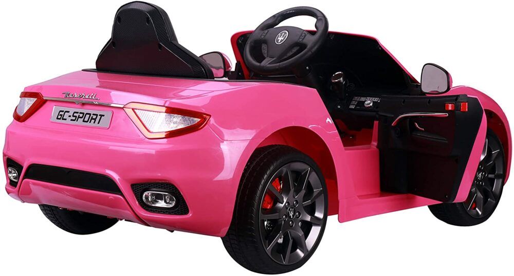 12V Licensed Kids Maserati Electric Car - Pink - Outside Play