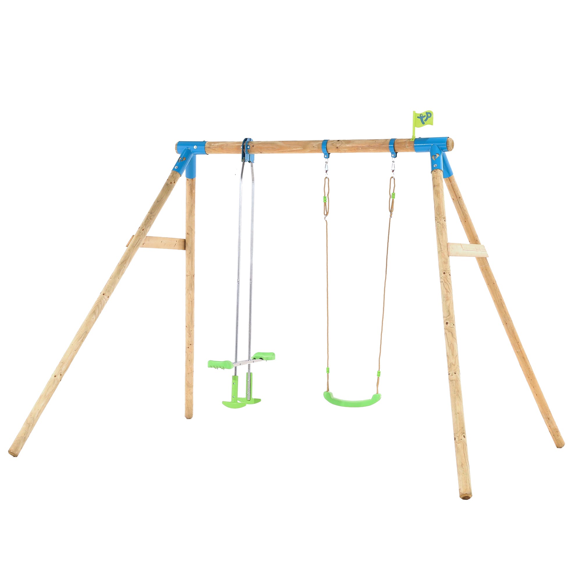 Tp Nagano Wooden Double Swing Set-FSC - Outside Play