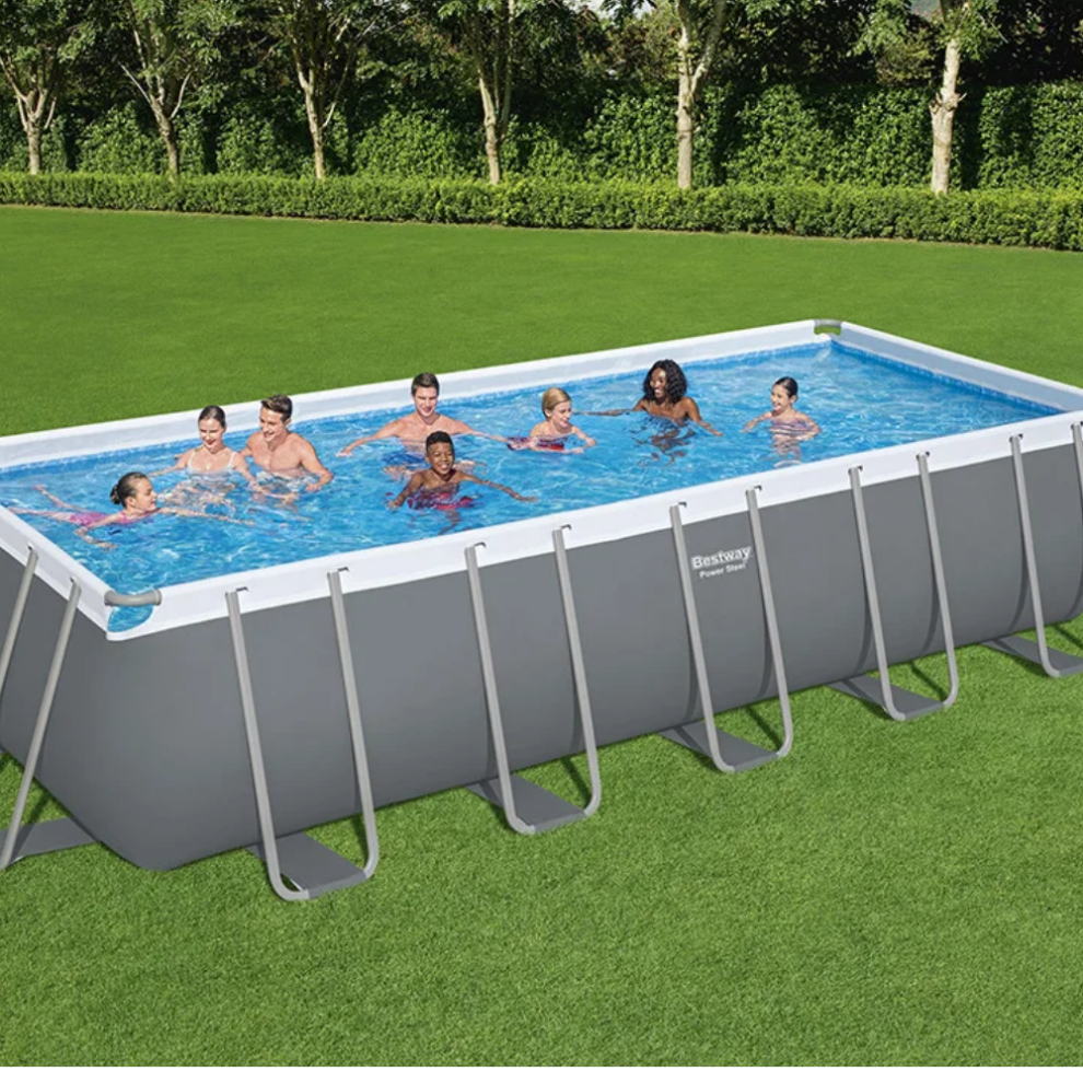 Bestway 5611Z 21ft Power Steel Rectangular Pool 640x274x132cm - Outside ...
