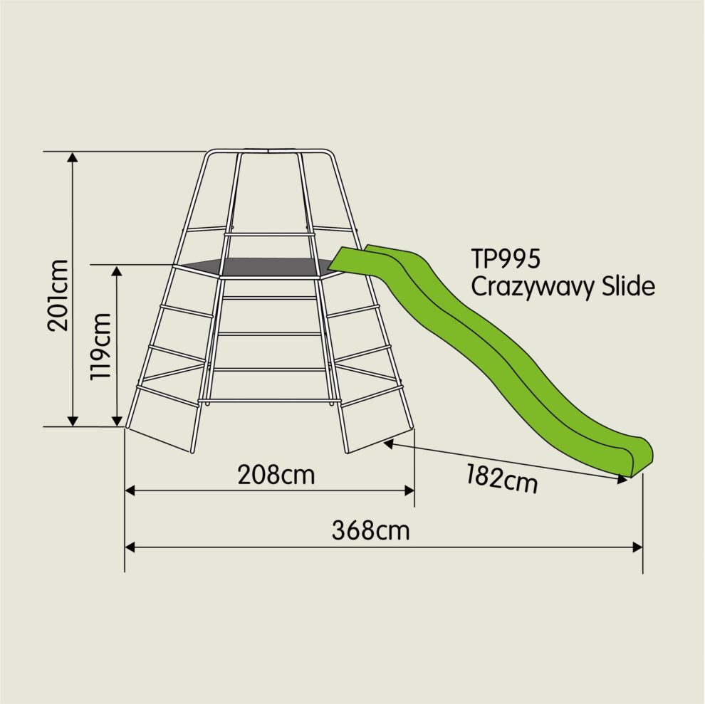 Tp Explorer Metal Climbing Frame Set & Slide - Outside Play