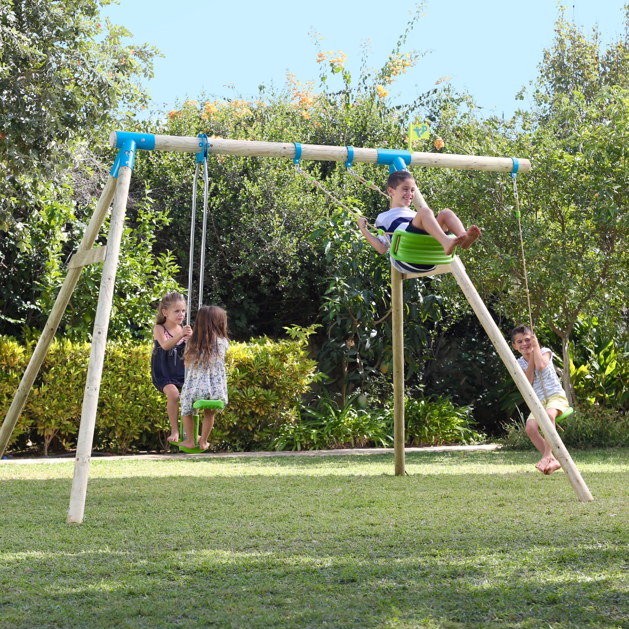 Tp Snowdonia Wooden Swing Set-FSC - Outside Play