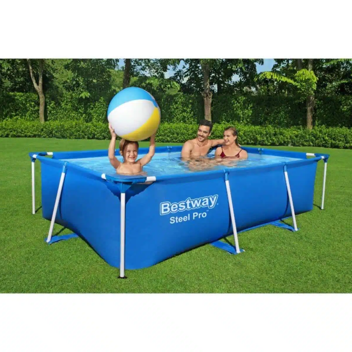 Bestway 56403 Steel Pro Rectangular Pool 259x170x61cm - Outside Play
