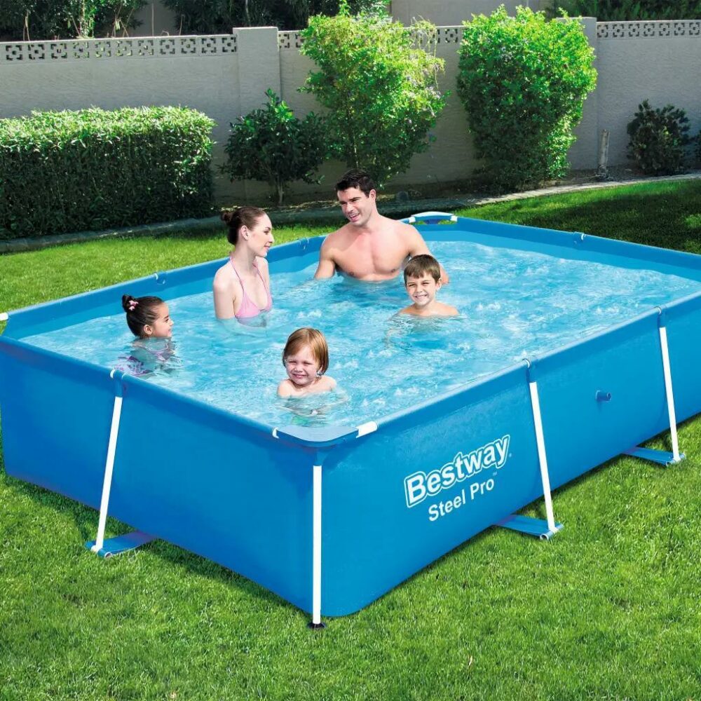 Bestway 56403 Steel Pro Rectangular Pool 259x170x61cm - Outside Play
