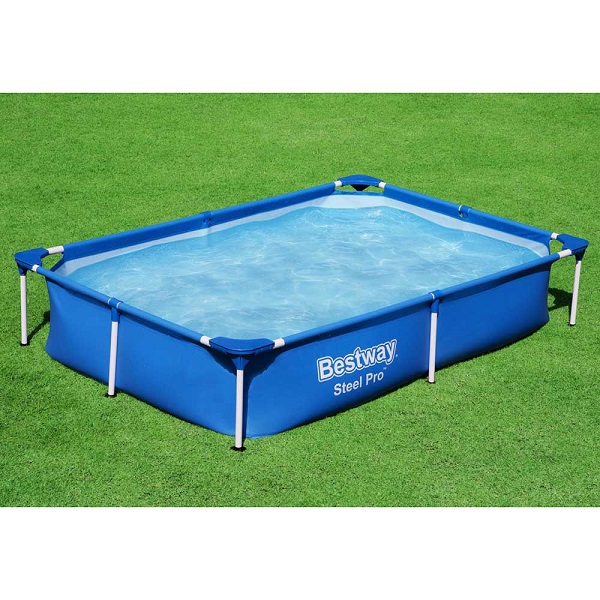 Bestway 56401 7.3ft Steel Pro Rectangular Frame Pool 221x150x43cm ...
