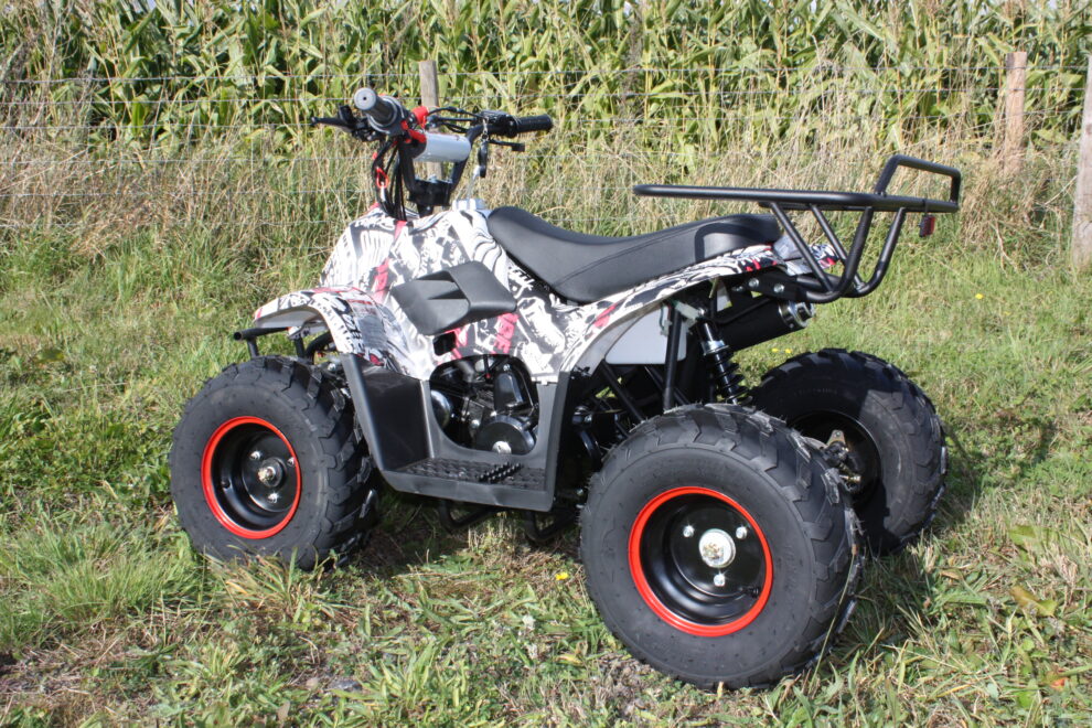 Hawkmoto Boulder 110cc Kids Quad - Zombie Edition - Outside Play