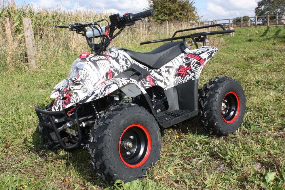 Hawkmoto Boulder 110cc Kids Quad - Zombie Edition - Outside Play