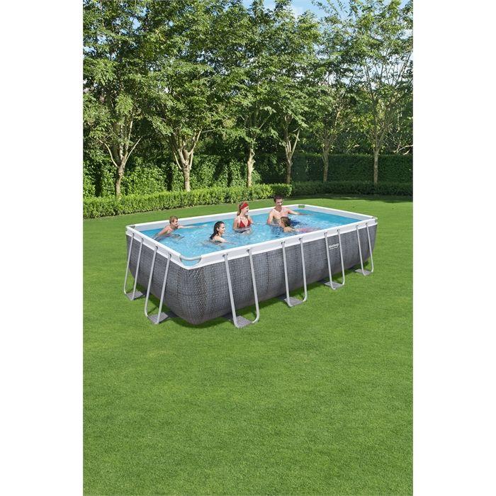 Bestway 56998 18ft Power Steel Rectangle Pool Set 549x274x122cm - Outside Play