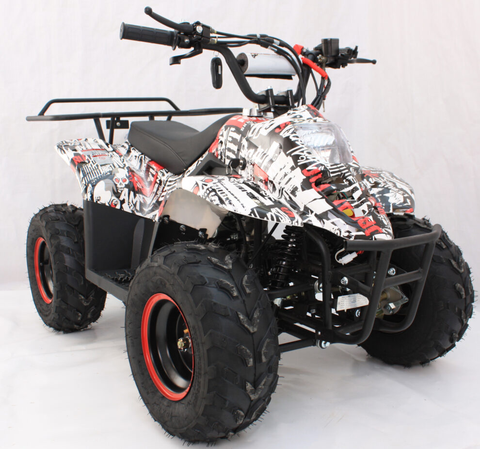 Hawkmoto Boulder 110cc Kids Quad - Zombie Edition - Outside Play