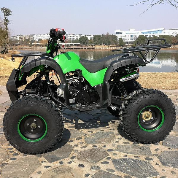 Hawkmoto Force 125cc Kids Farm Style Quad Bike Green - Outside Play