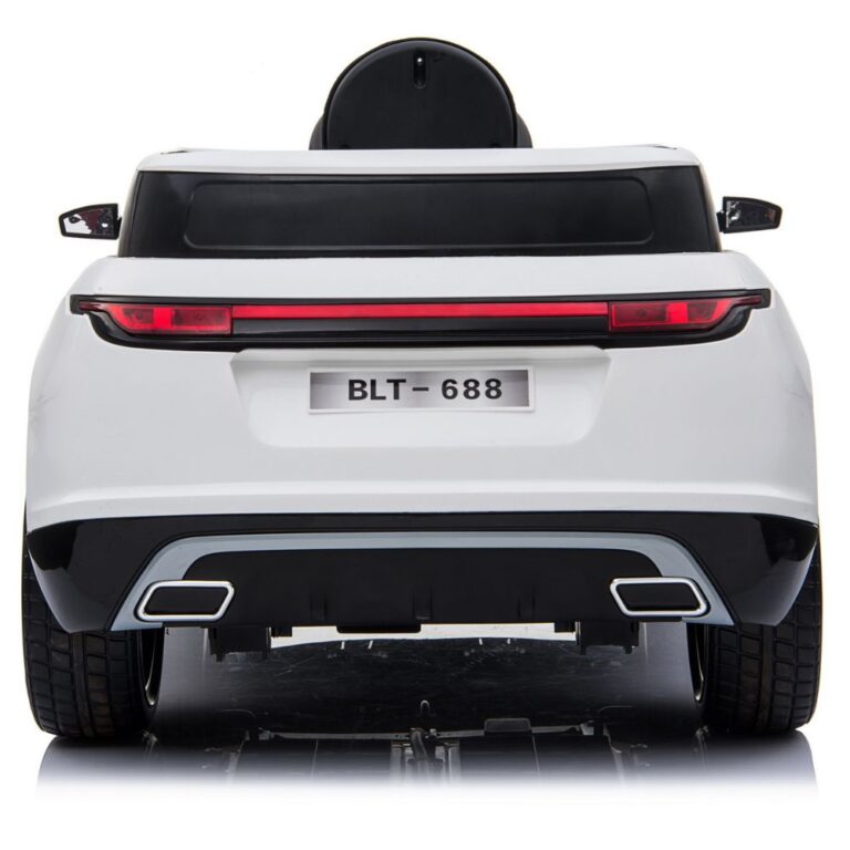 12V Kids Range Rover Velar Style Ride On Car White - Outside Play
