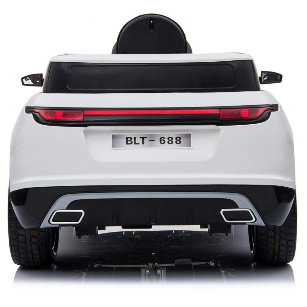12V Kids Range Rover Velar Style Ride On Car White - Outside Play