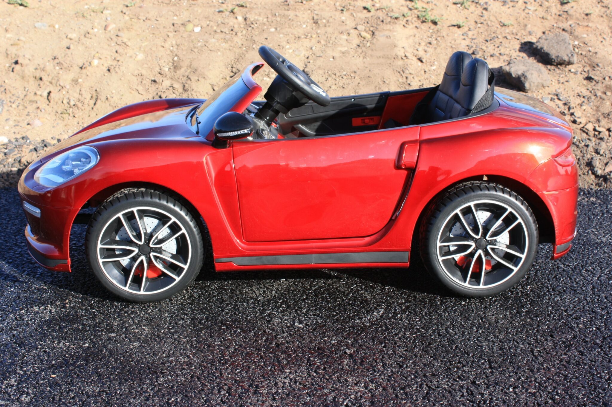 12v Kids Electric Porsche 911 Ride On Car - Outside Play
