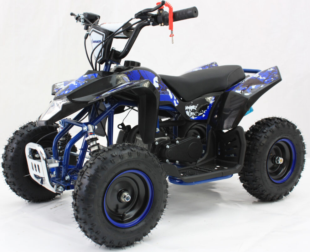 Hawkmoto Avenger 49cc 50cc Quad Bike For Kids - Amazing Blue - Outside Play