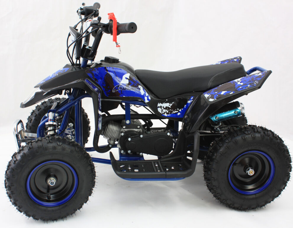 Hawkmoto Avenger 49cc 50cc Quad Bike For Kids - Amazing Blue - Outside Play