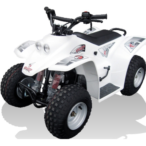 Quadzilla Buzz 50cc Kids Quad Bike White - Outside Play