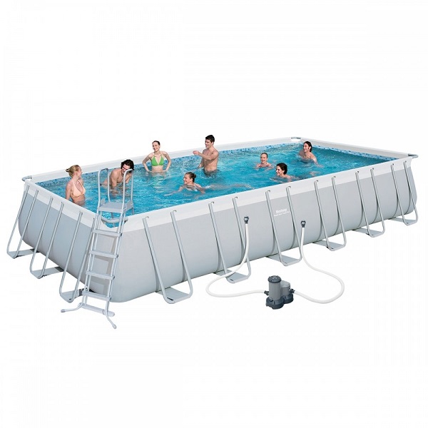 Bestway 56474 24ft Rectangular Frame Pool 732x366x132cm - Outside Play