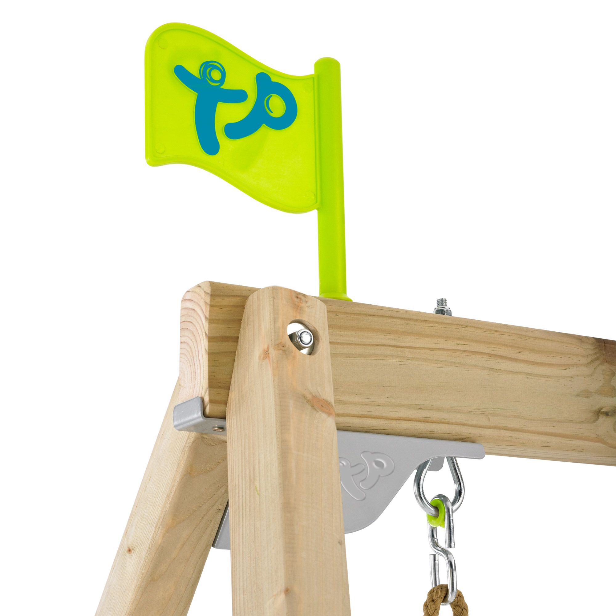 Tp Forest Single Wooden Swing Set - Outside Play