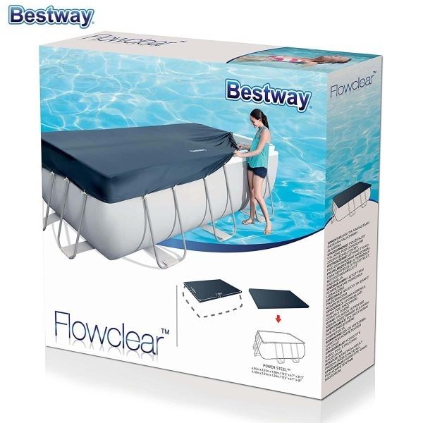 Bestway 58232 13ft Rectangular Pool Cover - Outside Play