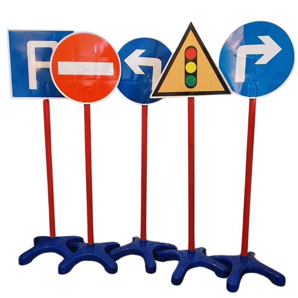 Kids Traffic Road Signs Set of 5 - Outside Play
