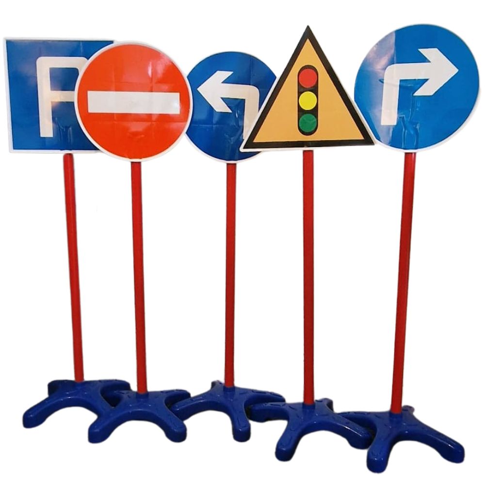 Kids Traffic Road Signs Set of 5 - Outside Play