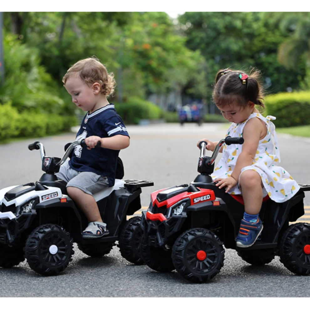 My First 6v Toddlers Quad Bike Ride On Orange - Outside Play