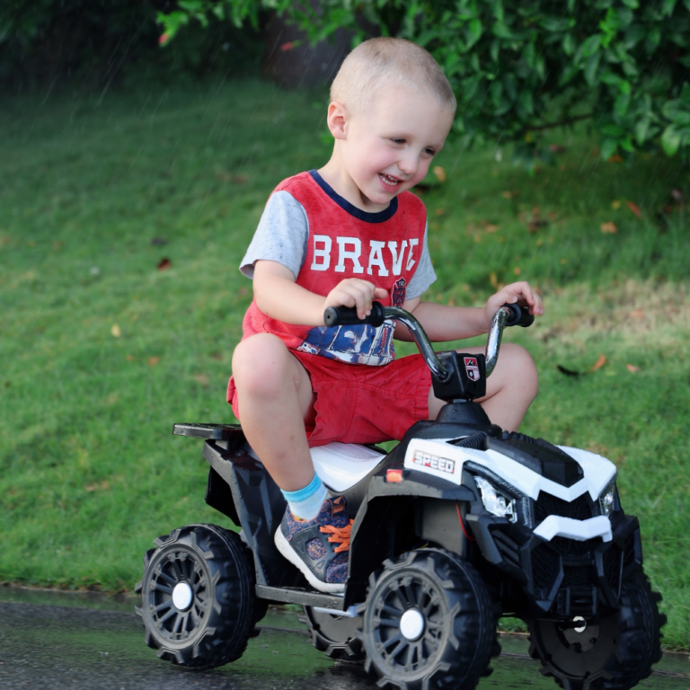 My First 6v Toddlers Quad Bike Ride On Orange - Outside Play