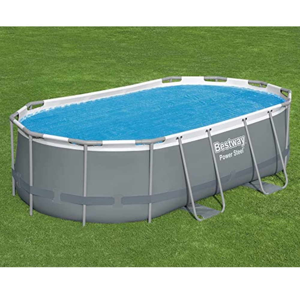 Bestway Flowclear 14' x 8'2" x 39.5" Solar Pool Oval Cover - Outside Play