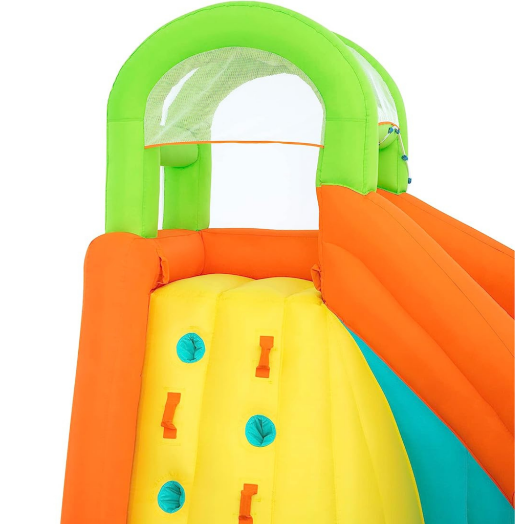 Bestway 53436 Water Slide Climbing Wall Canopy Cove Mega Water Park ...