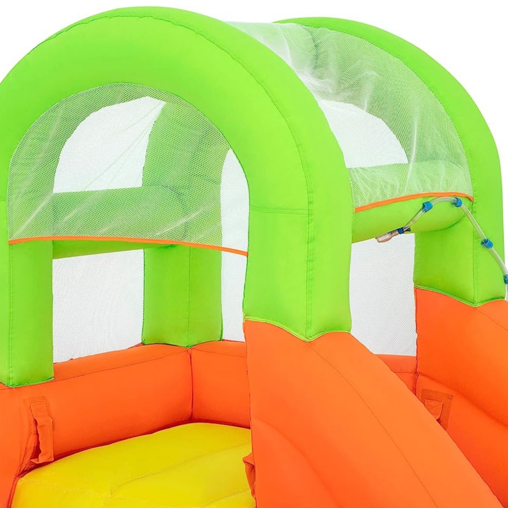 Bestway 53436 Water Slide Climbing Wall Canopy Cove Mega Water Park ...