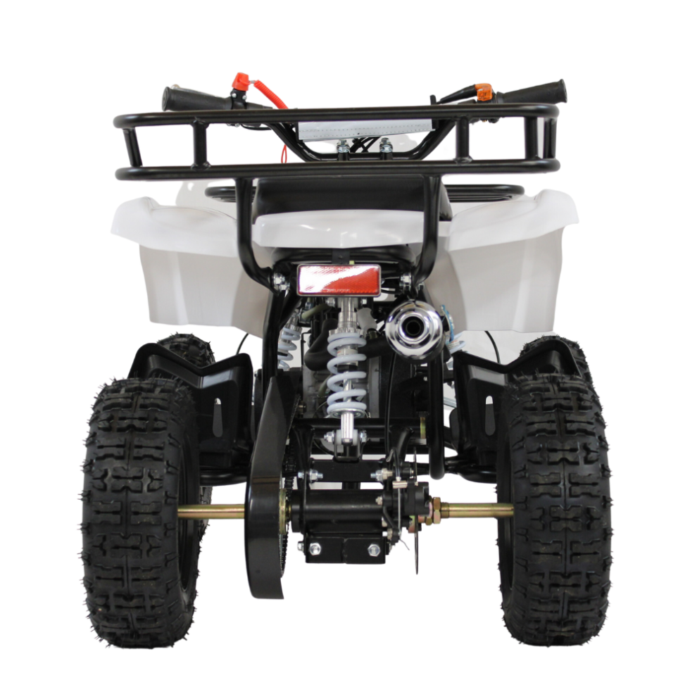 White Hawkmoto FRM-49R V2 50cc Mini Kids Quad Bike Assembled - Storm ...