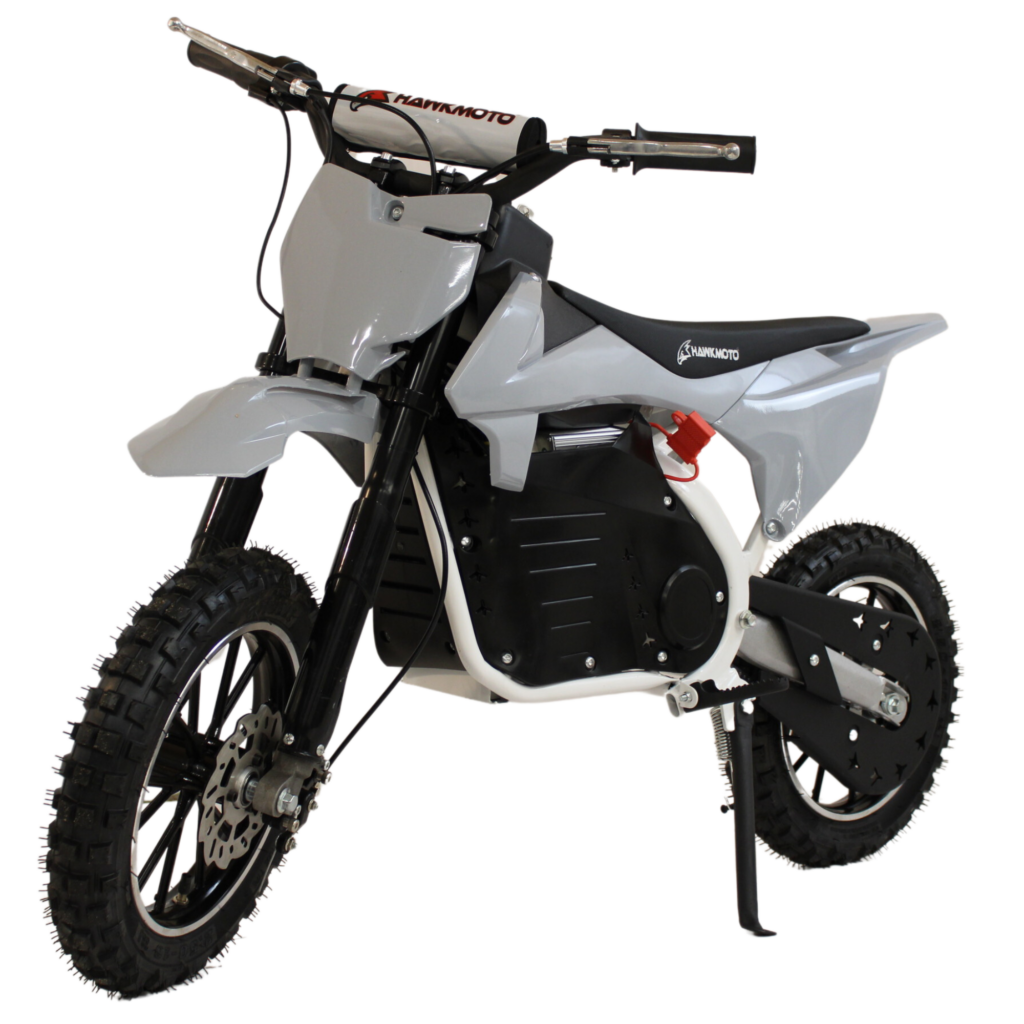 Hawkmoto 36v Kids Electric Mini Dirt Bike Mini Pit Bike 1000w Nardo Grey - Outside Play