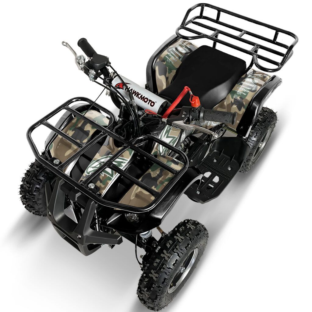 Black Hawkmoto FRM-49R V2 50cc Mini Kids Quad Bike - Traditional Camo ...