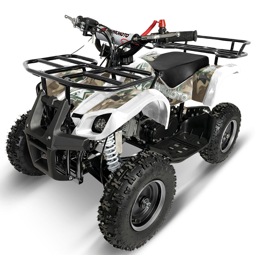 White Hawkmoto FRM-49R V2 50cc Mini Kids Quad Bike Assembled ...